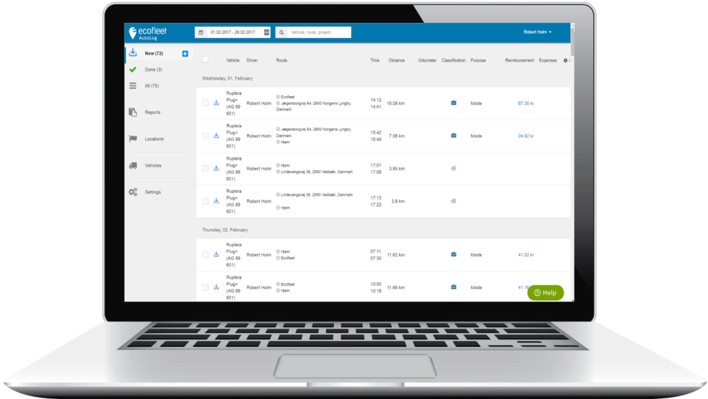 Automaatne sõidupäevik | Fleet Complete Eesti